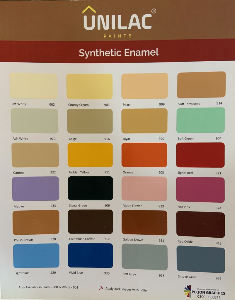 Unilac Shade Card – Orient Paints